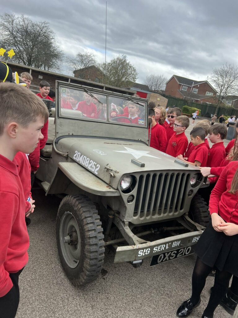 Year 6 WW2 Truck Visit : Thorpe Hesley Primary School